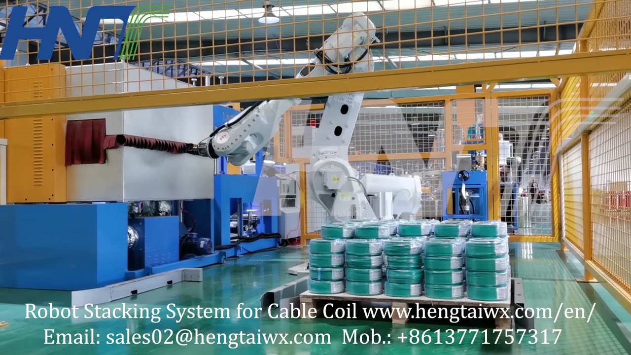 "Efficient Cable Packaging with Automatic Winding and Shrink Film ...