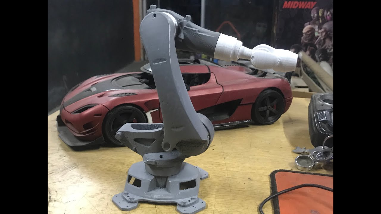 "DIY 3D Printed Working Model: Compact 1/10 Scale Industrial Robot Arm ...