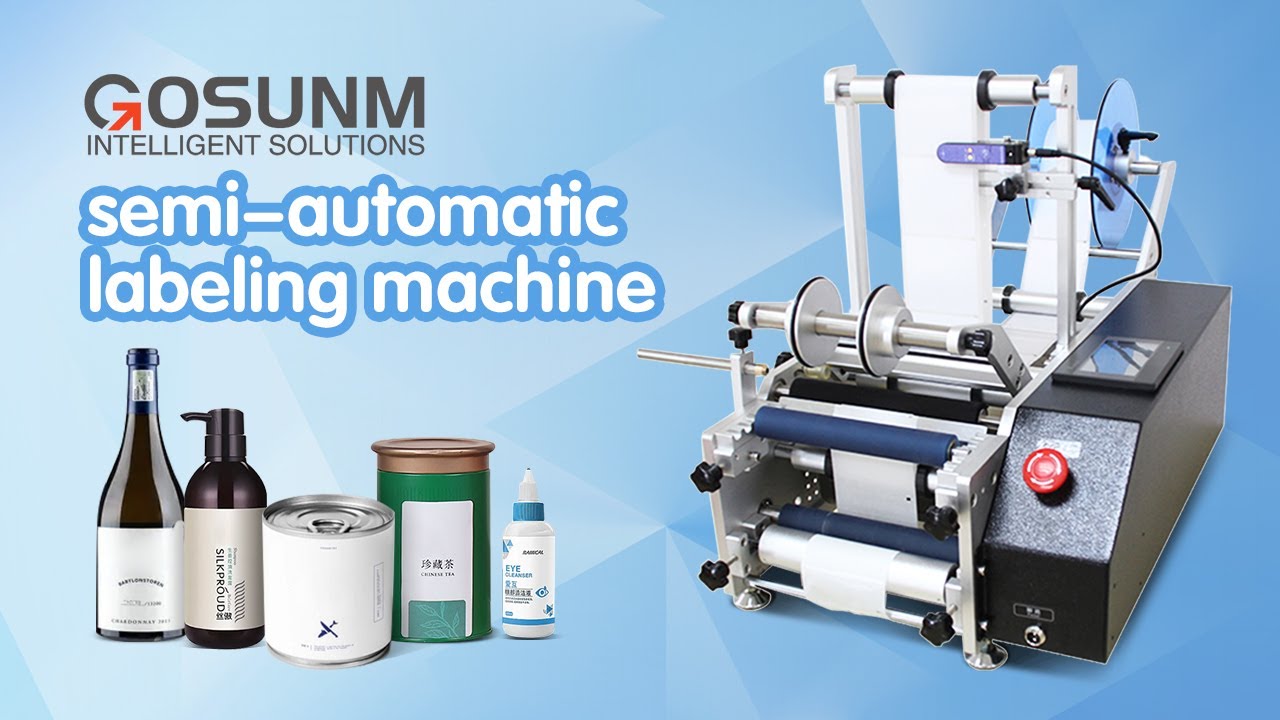 "Master the Art of Round Bottle Labeling with a Portable Semi-Automatic ...