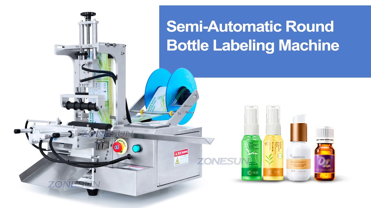 Mastering the Art of Efficient Semi-Automatic Round Bottle Labeling - orbital stretch wrapper