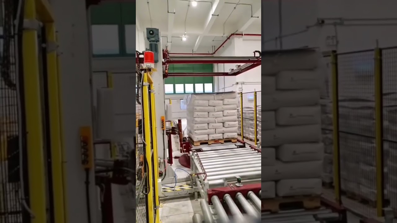 "Revolutionary Robotic Palletizer with Top Sheet Dispenser and Wrapping Capability for Efficient ...