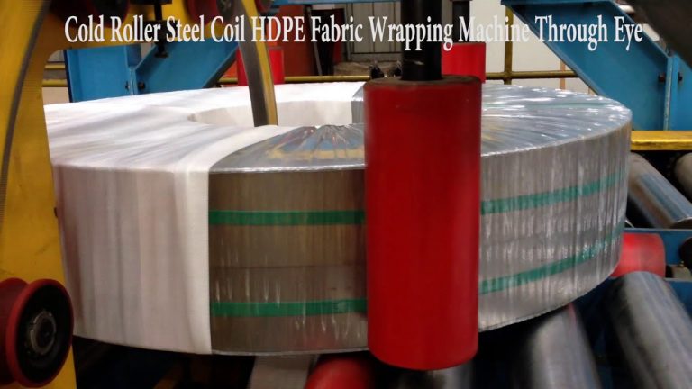 Coil Wrapping Machine for HDPE Fabric Wrapping of Cold Roller Steel ...
