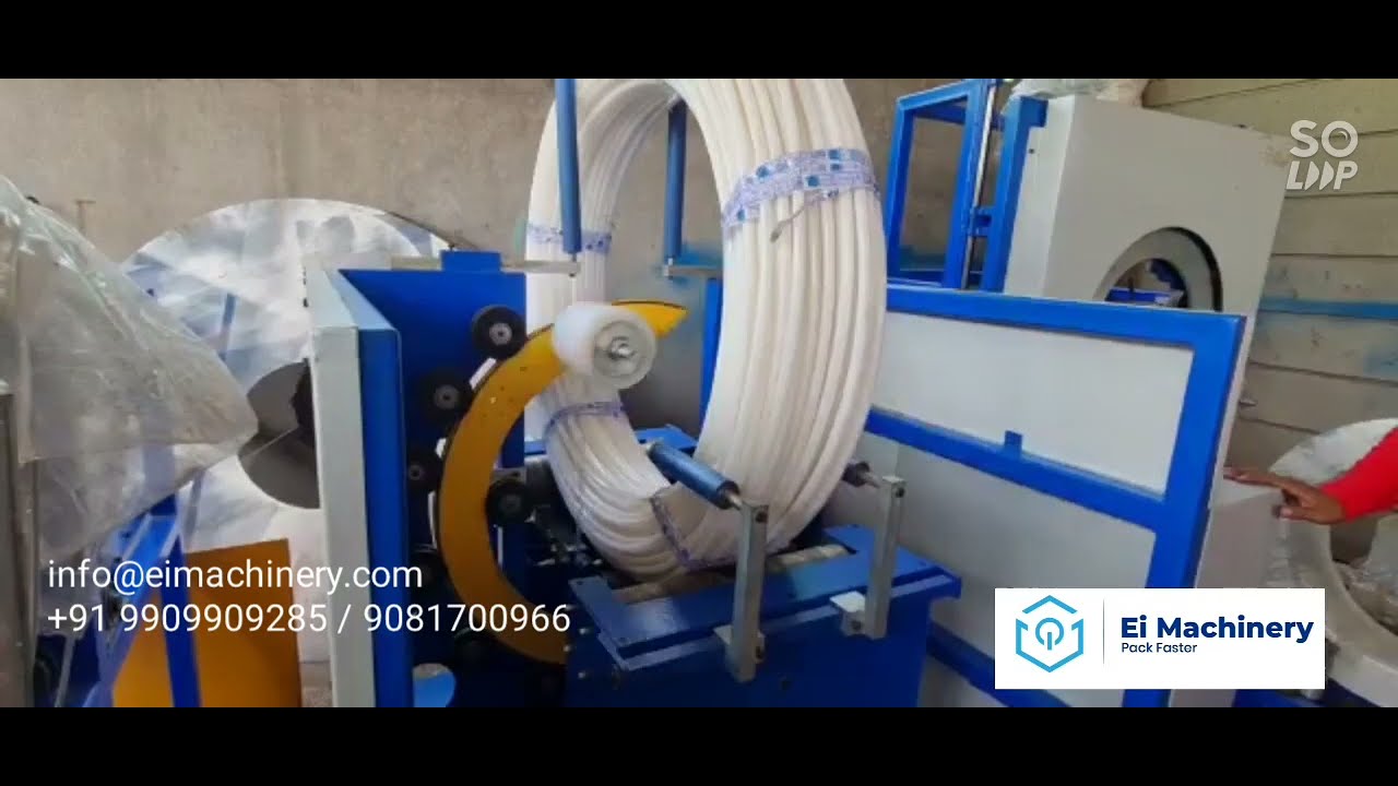 Coil Wrapping Machine for Hoses - orbital stretch wrapper