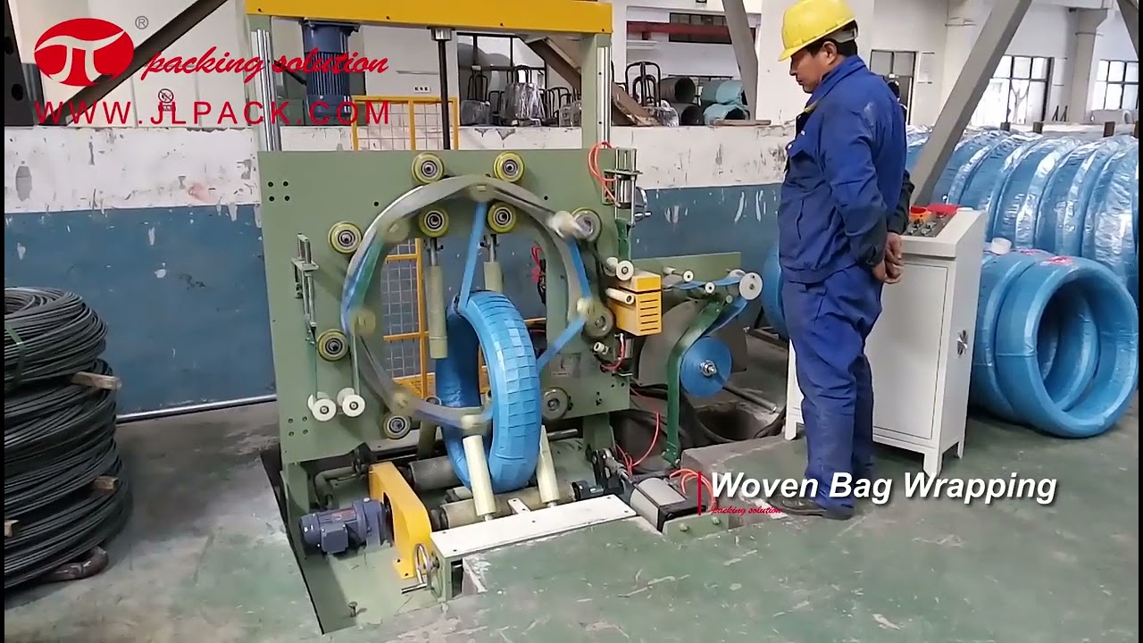 HMI Operation for Wire Packing Machine - orbital stretch wrapper